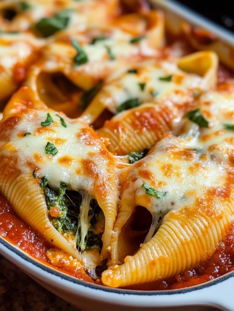 Cheesy Spinach Stuffed Shells – Recipes vibratees